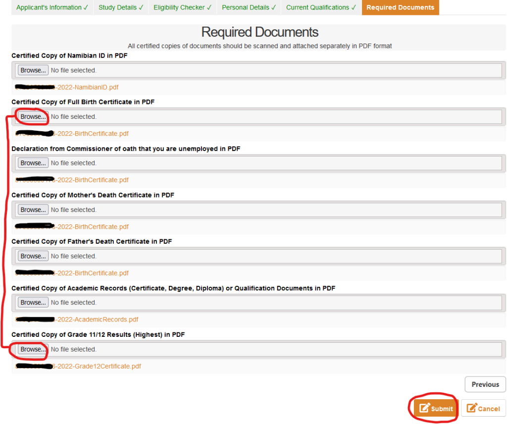 RESUBMISSION OF OUTSTANDING DOCUMENTS NOTICE – Namibia Students ...